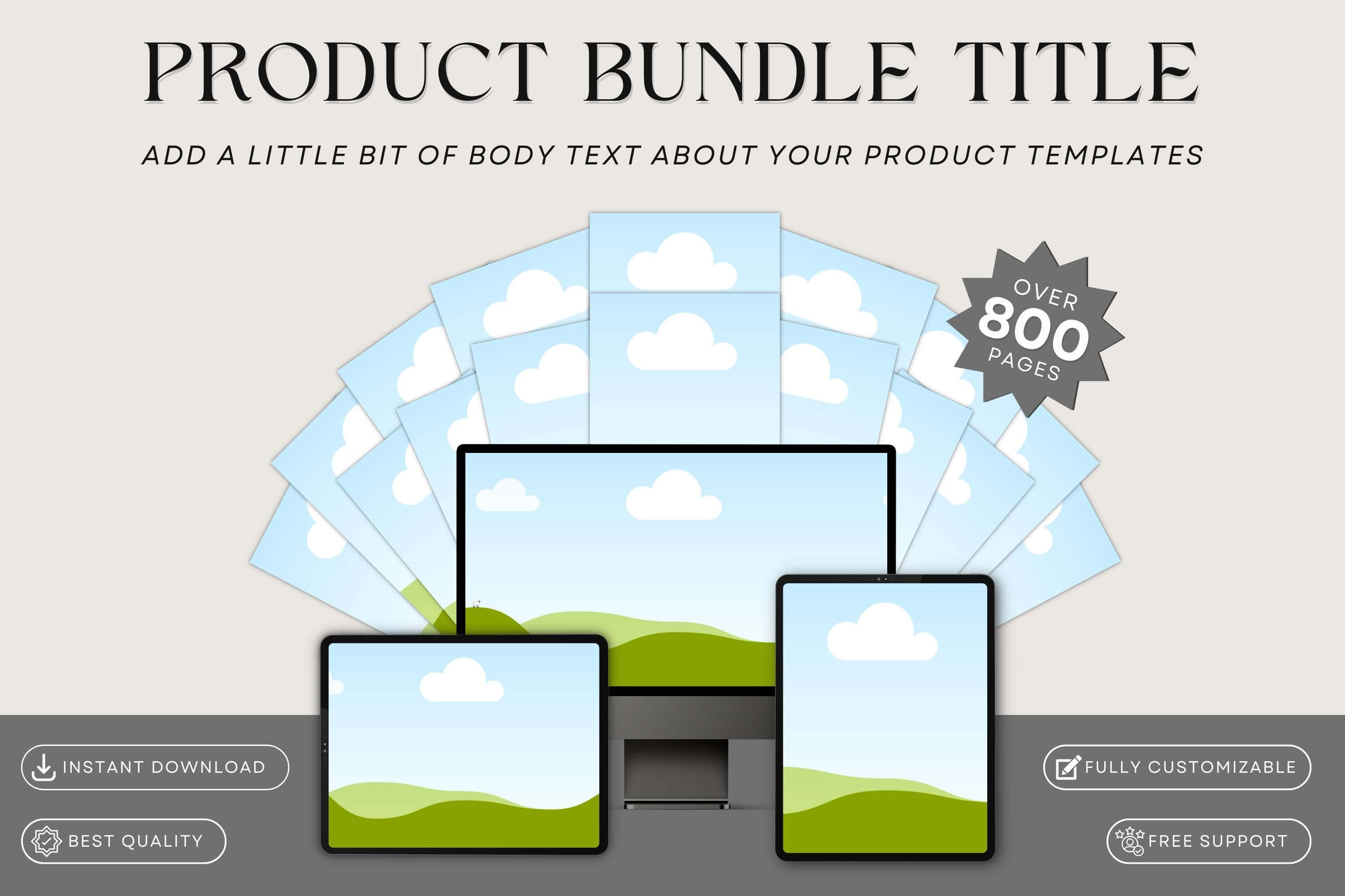 Digital Products Mockup Templates Black Devices - DigiPax