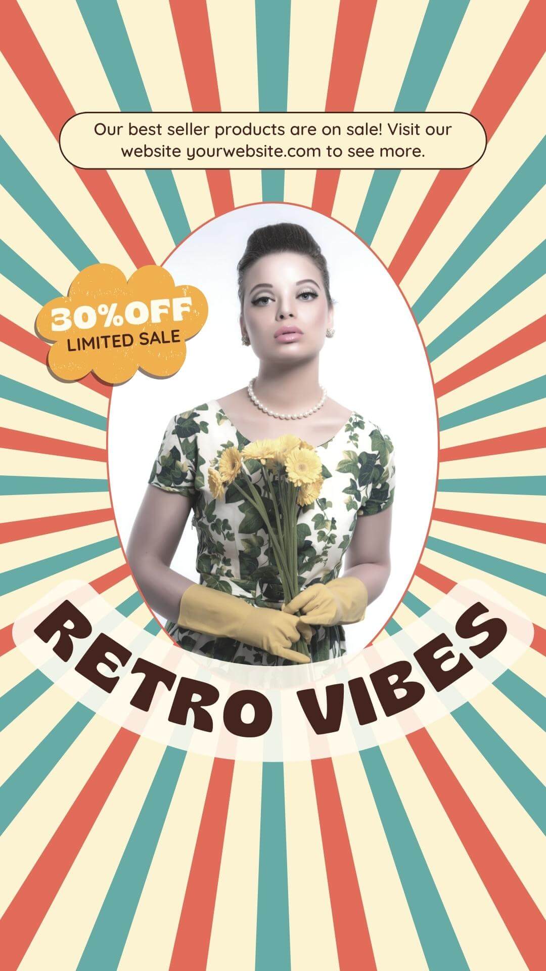 Retro Vibes Social Media Templates Bundle Kit - DigiPax